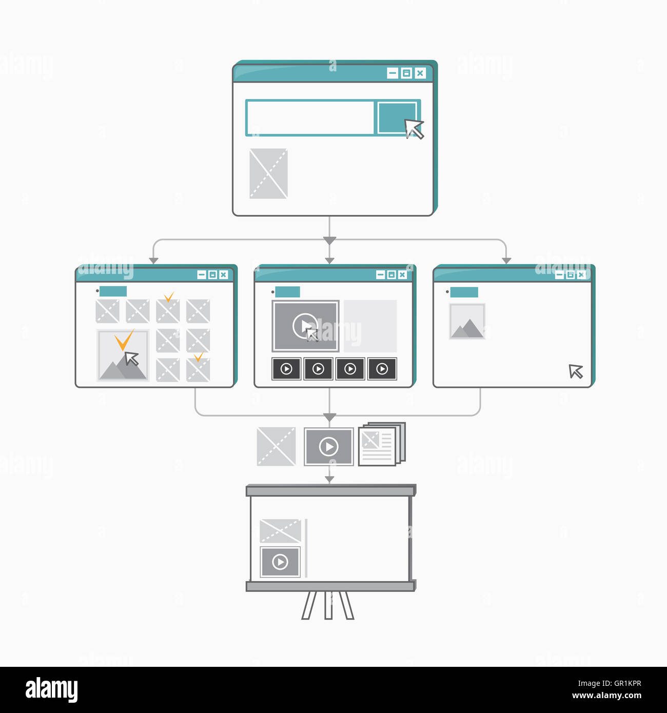 Flow chart of business strategy Stock Photo - Alamy