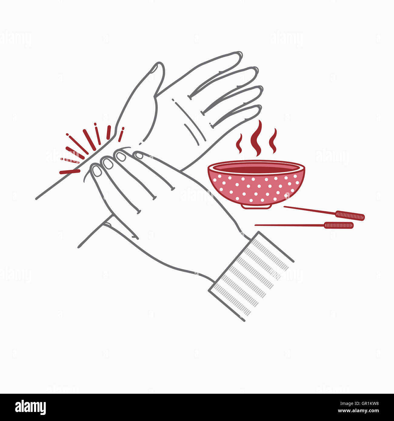 Hands feeling pulse Stock Photo - Alamy