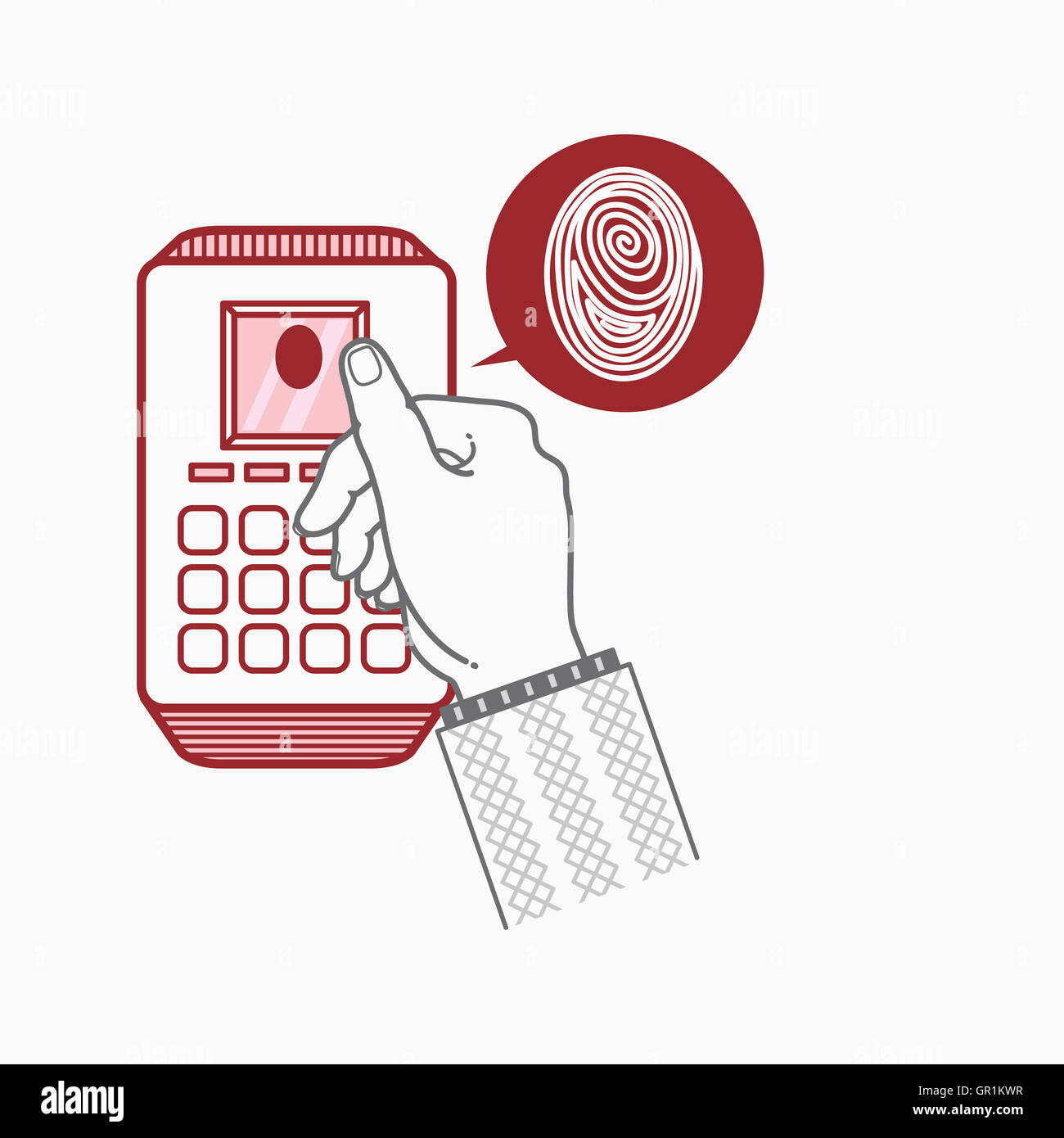 Fingerprint Identification Security System Stock Photo - Alamy