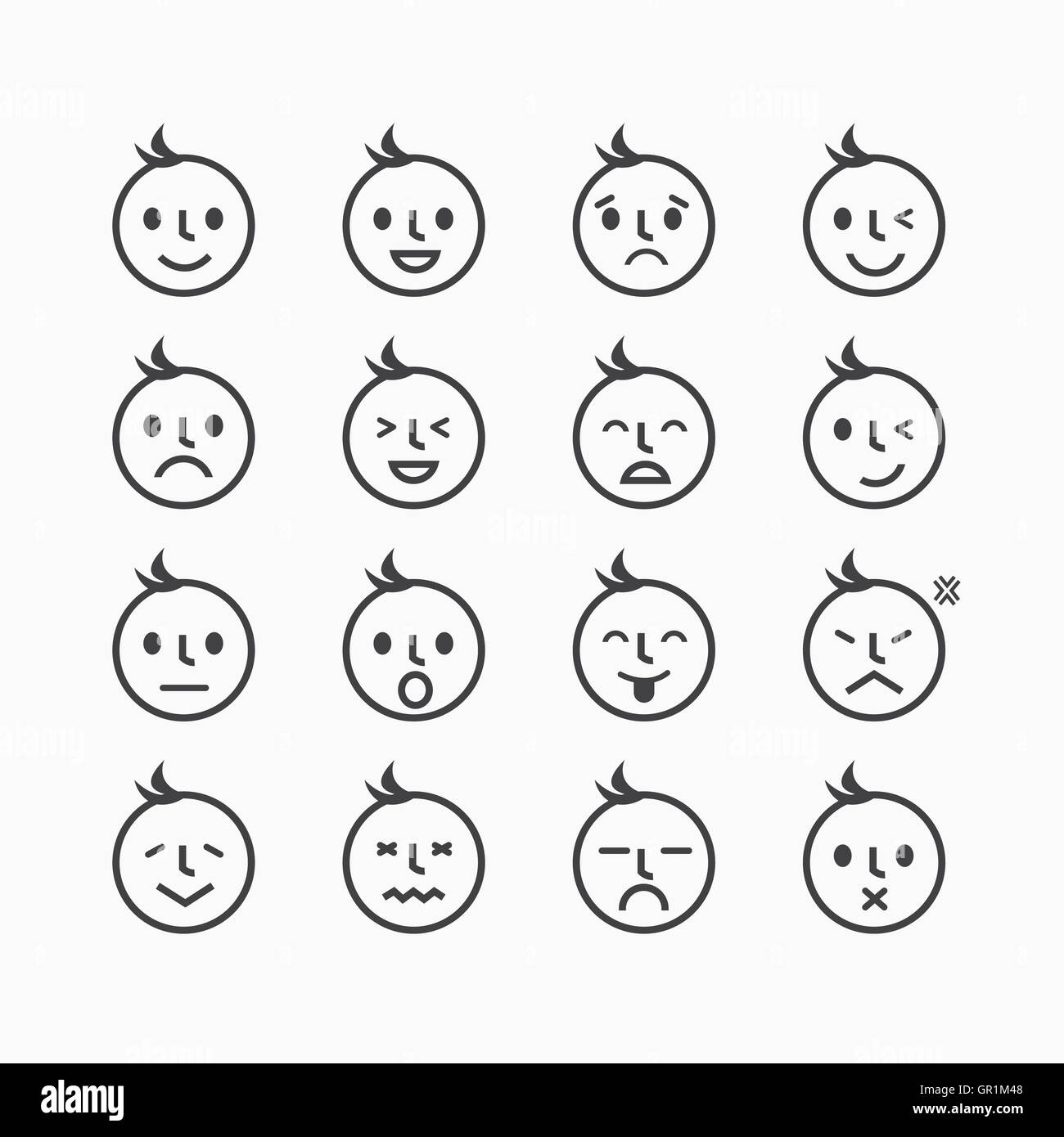 Various face emotions Stock Photo - Alamy