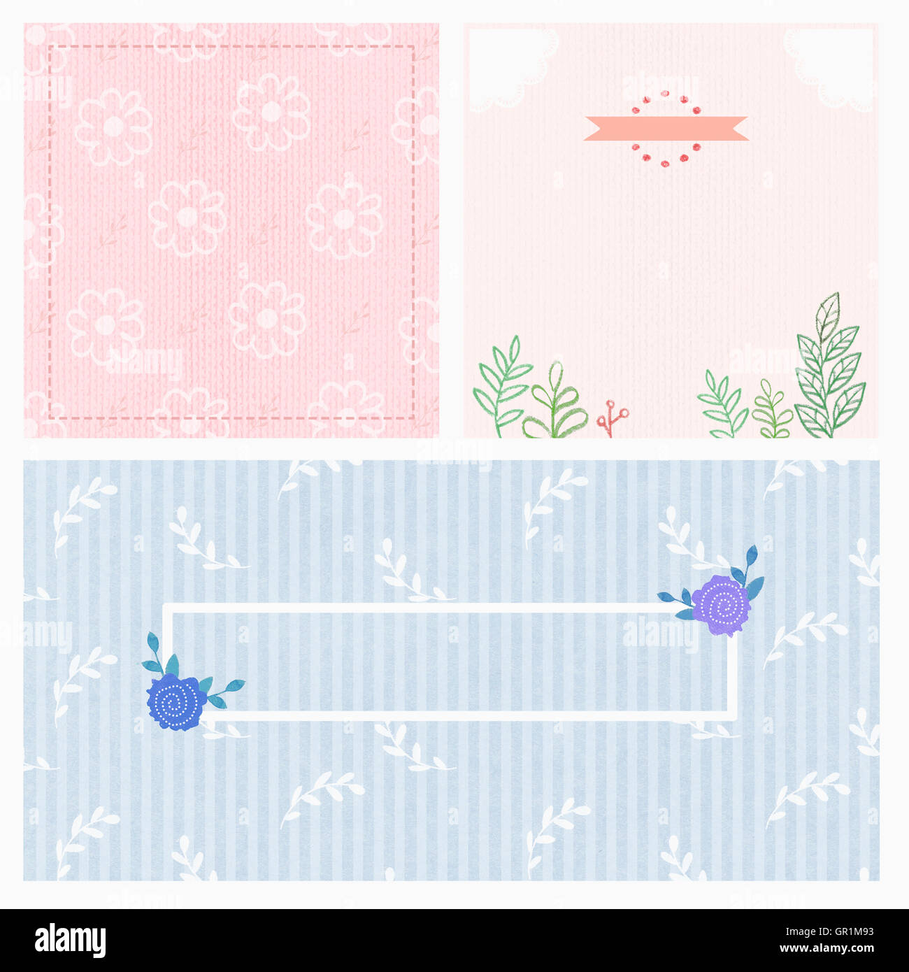 Postcard with pastel color patterns Stock Photo - Alamy