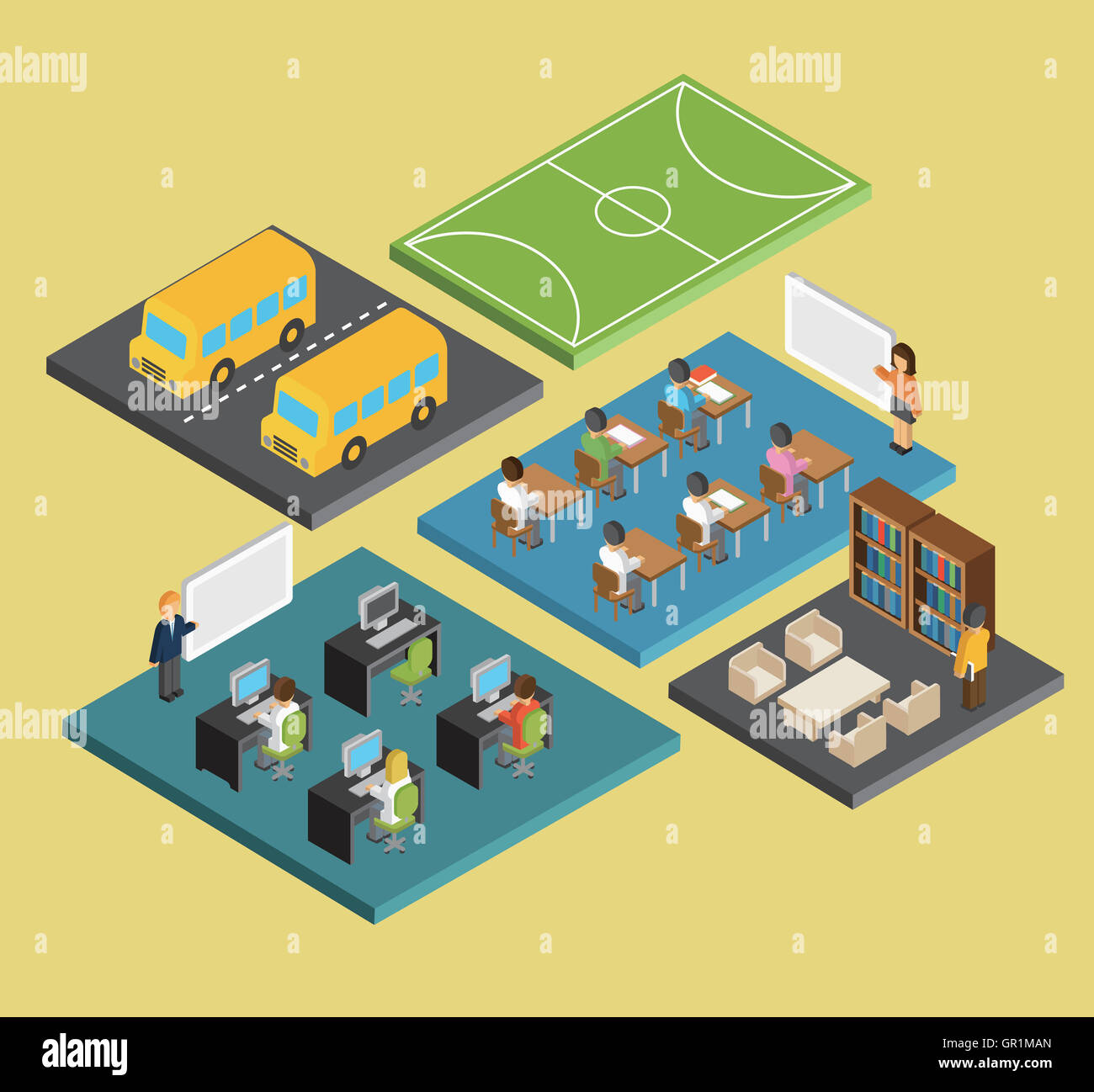 People at school Stock Photo - Alamy