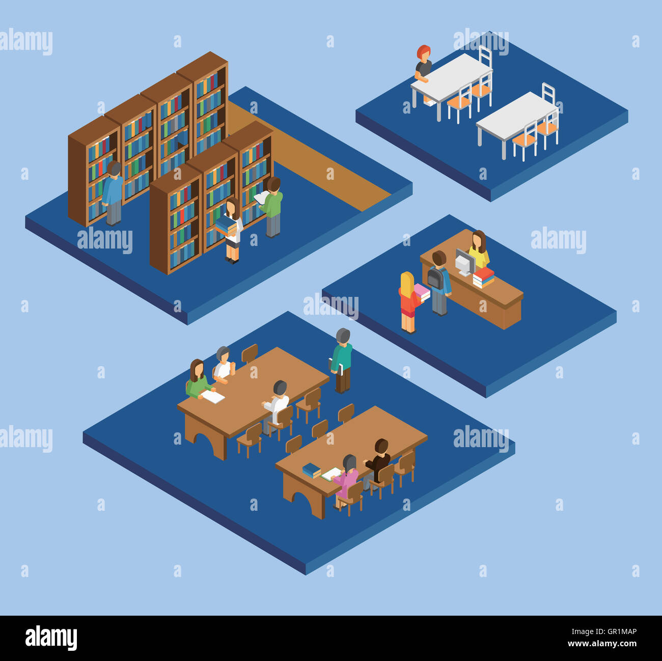 People at library Stock Photo - Alamy