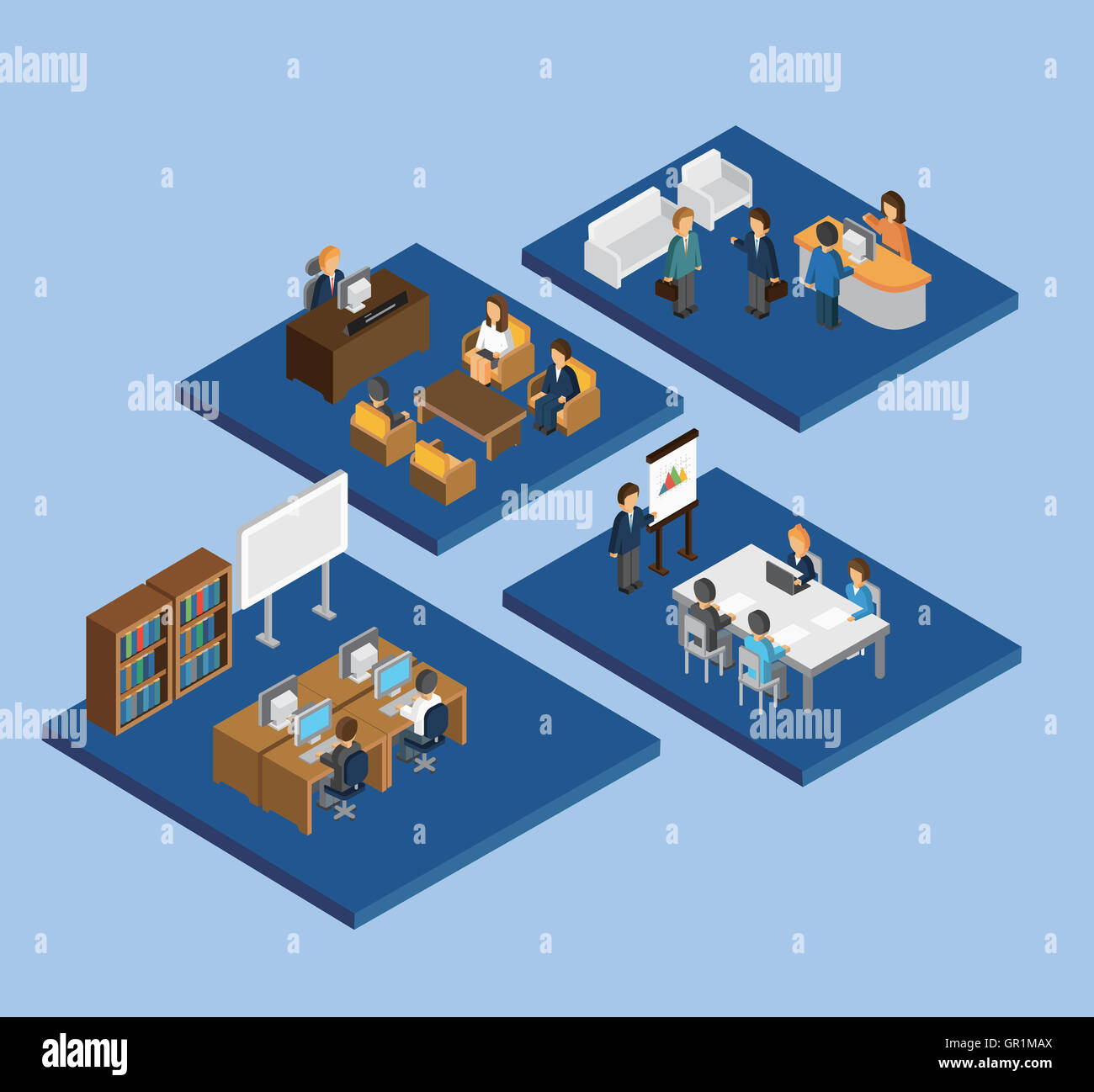 Business people at offices Stock Photo - Alamy