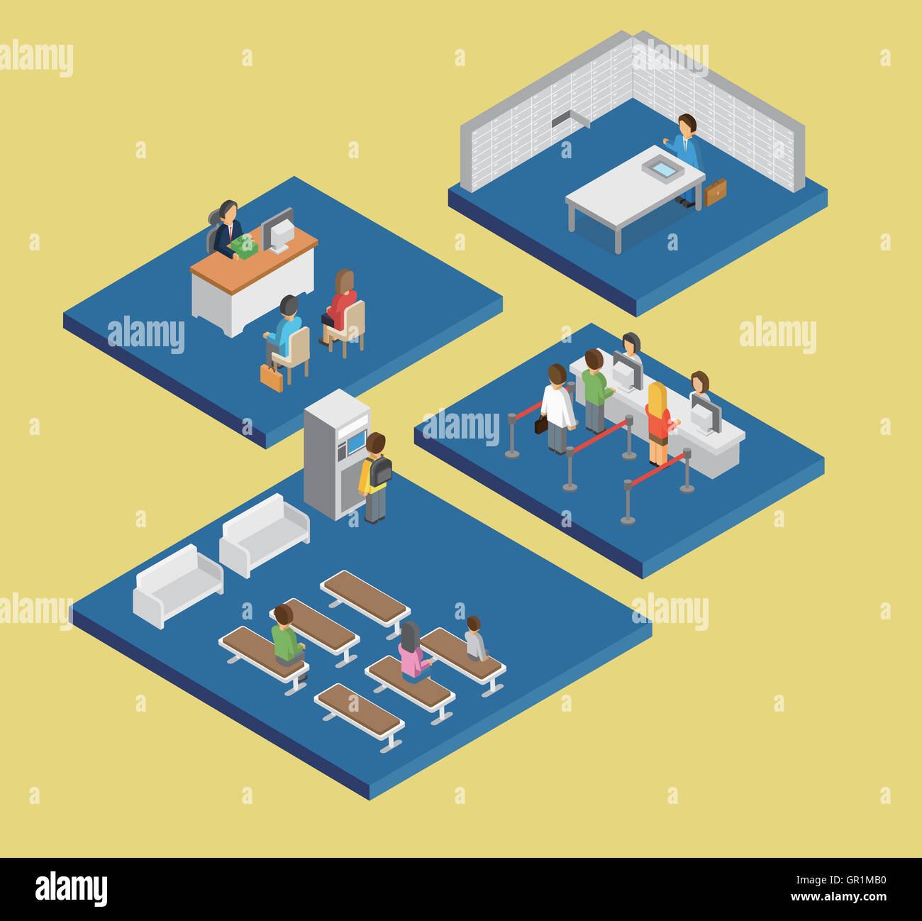 People at bank Stock Photo - Alamy