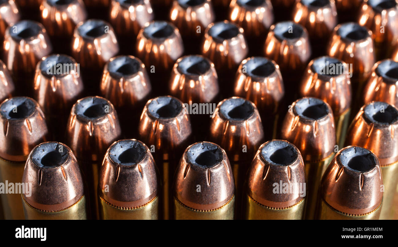 Lots of forty four magnum cartridges with hollow point bullets Stock ...