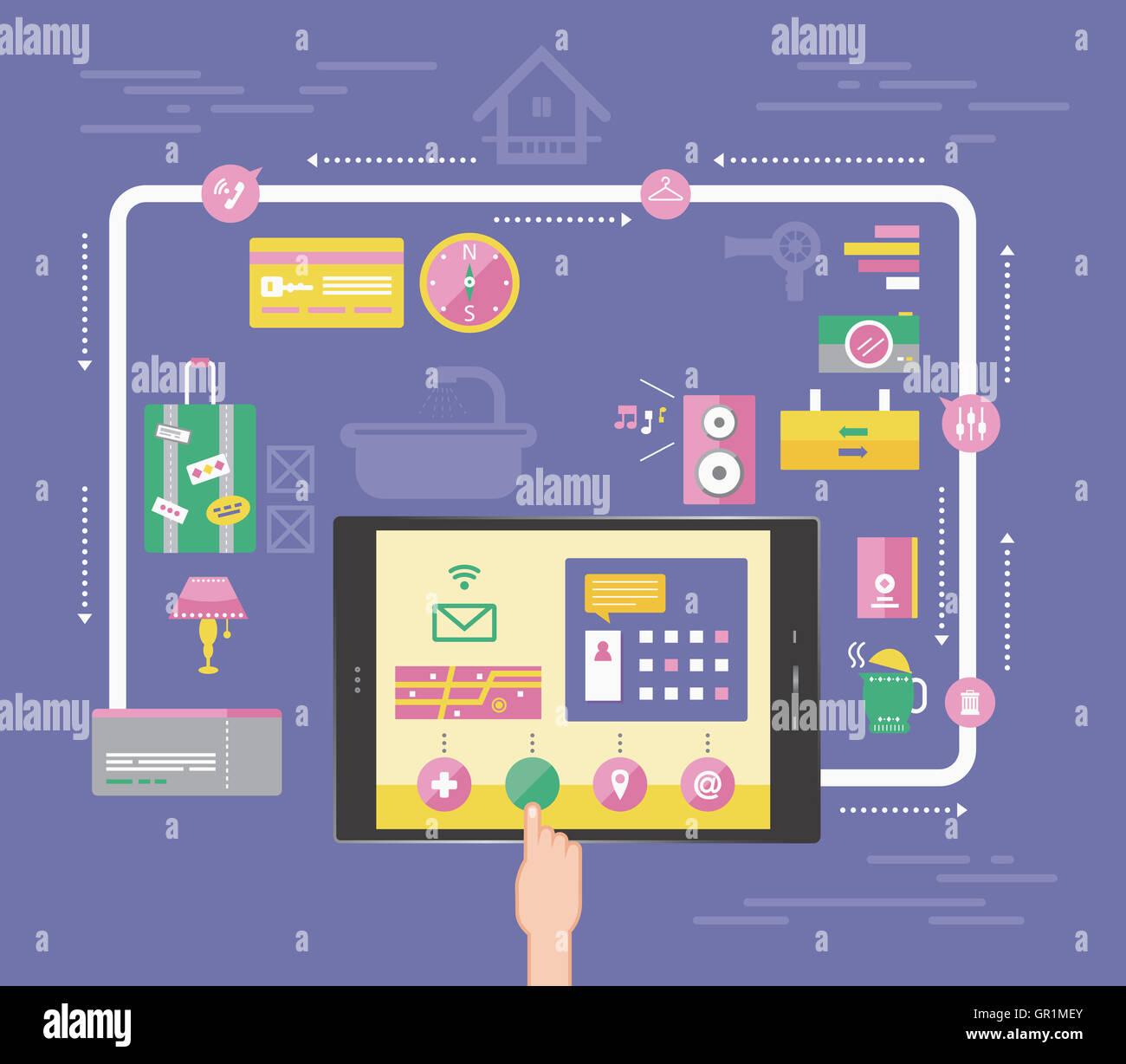 Sharing of mobile communication network Stock Photo - Alamy