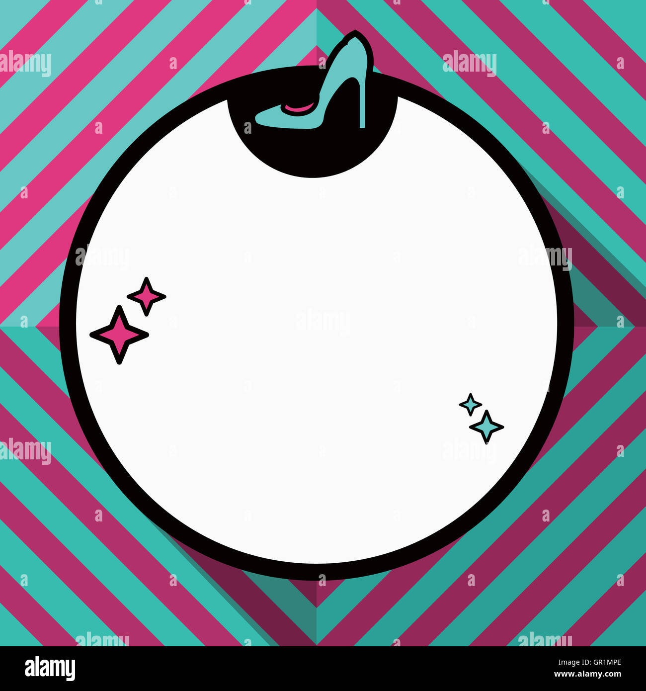 Circle frame with highheeled shoe Stock Photo - Alamy
