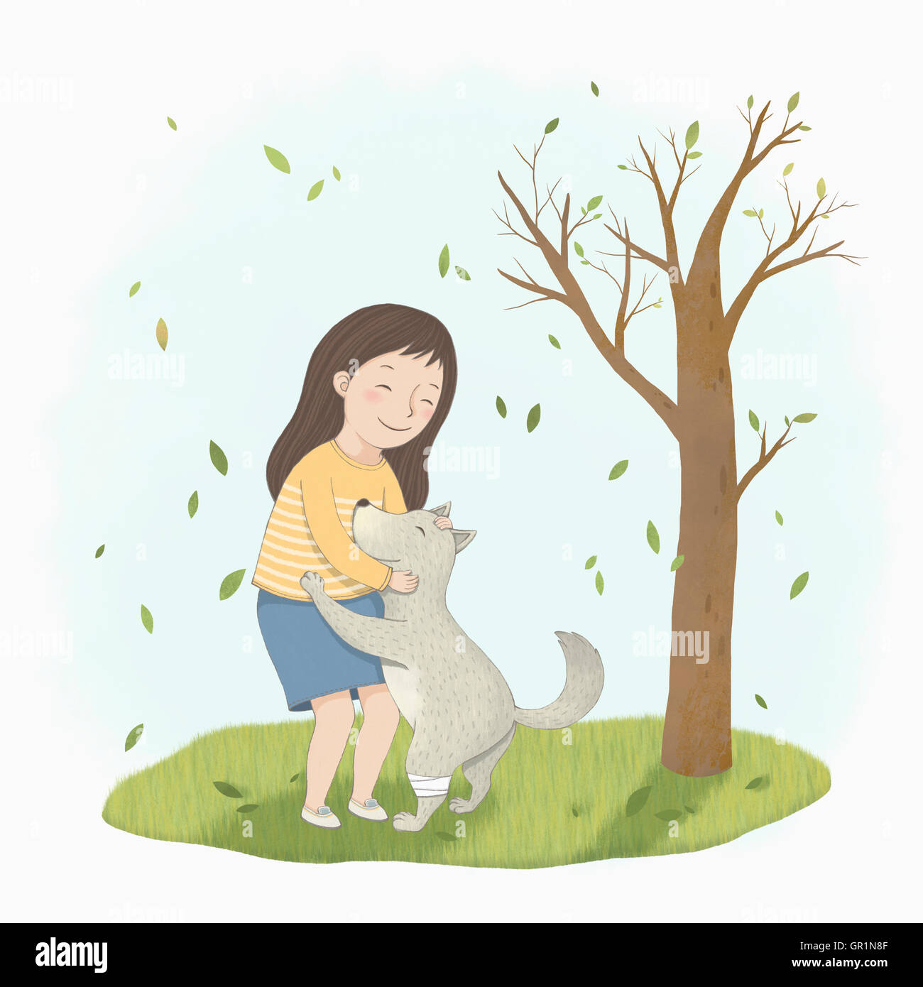 Smiling woman hugging her pet dog Stock Photo - Alamy Smiling woman hugging her pet dog Stock Photo - Alamy