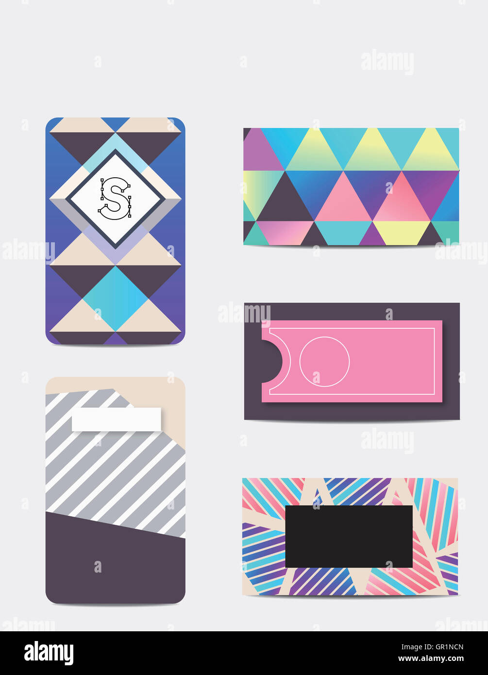 Design of various business cards Stock Photo - Alamy