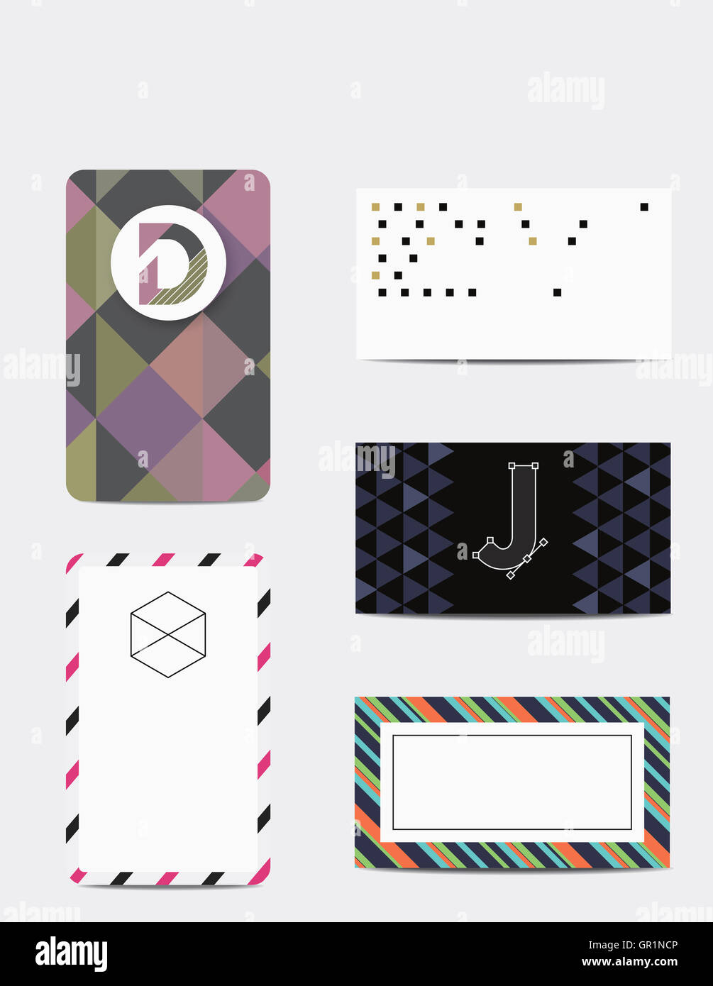 Design of various business cards Stock Photo - Alamy