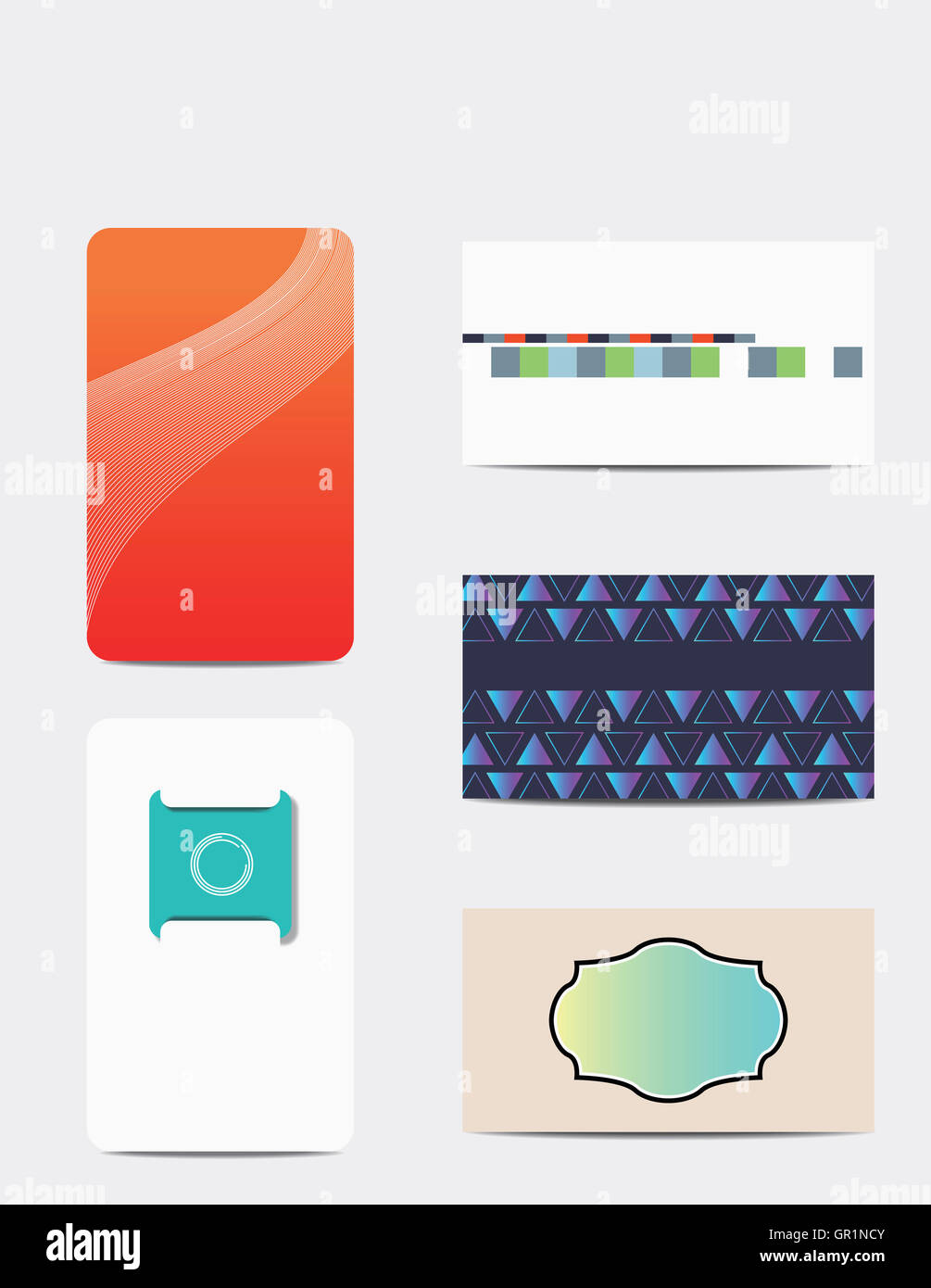 Design of various business cards Stock Photo - Alamy