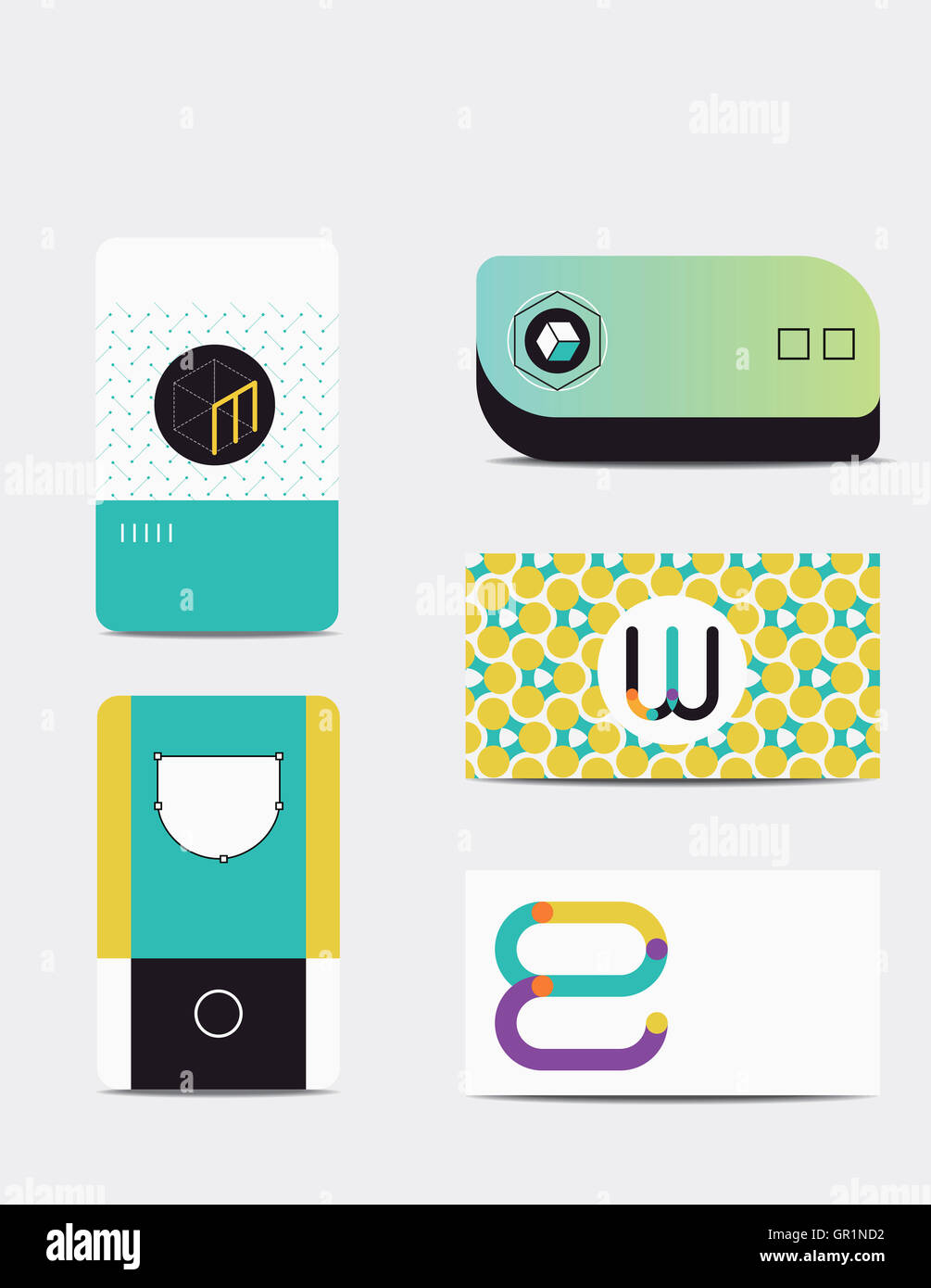 Design of various business cards Stock Photo - Alamy