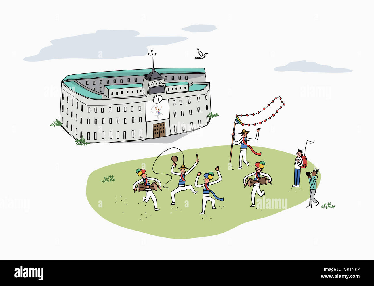 Traditional Korean folk play, Samulnori Stock Photo - Alamy