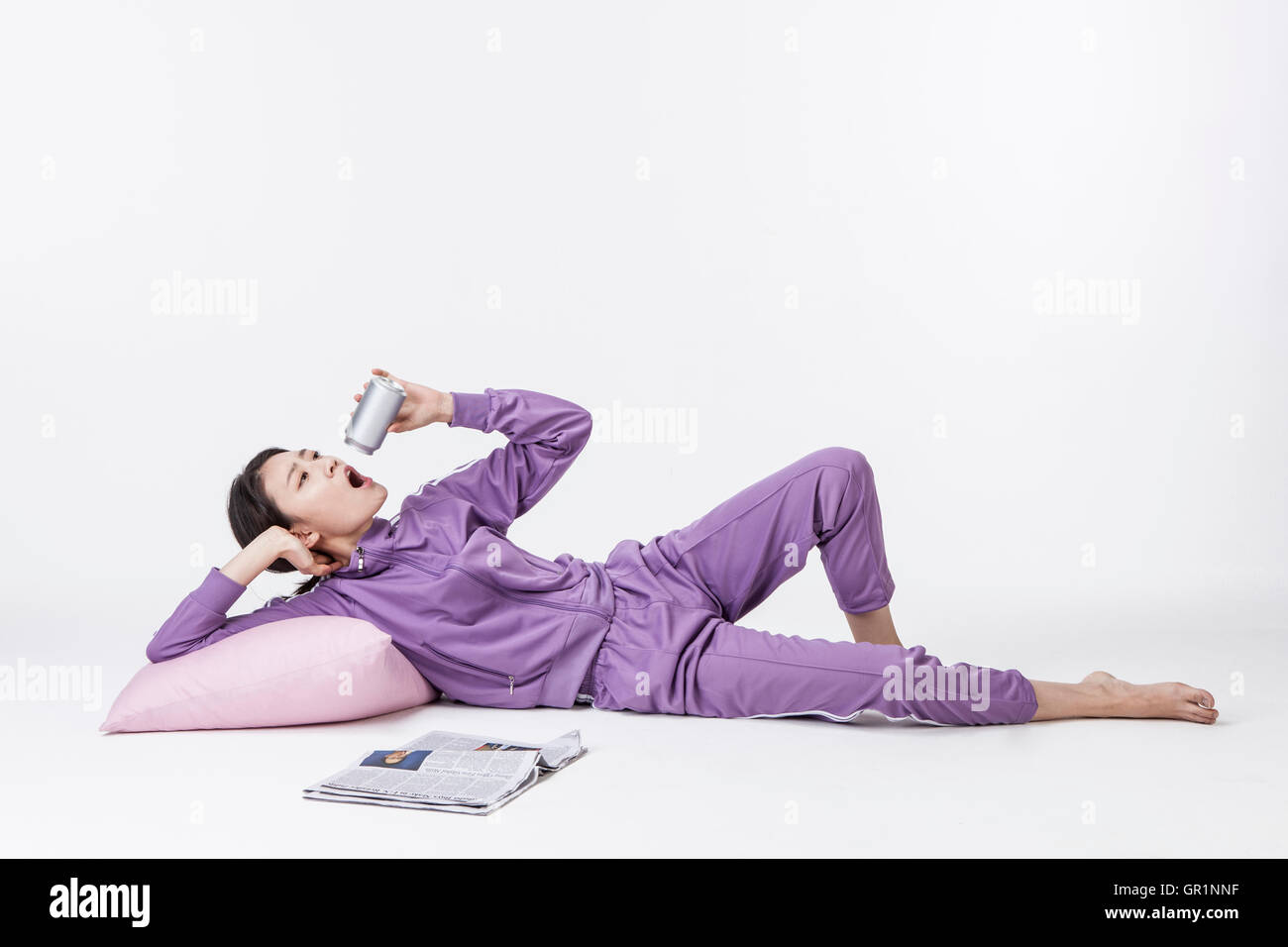 Lazy NEET woman Stock Photo - Alamy
