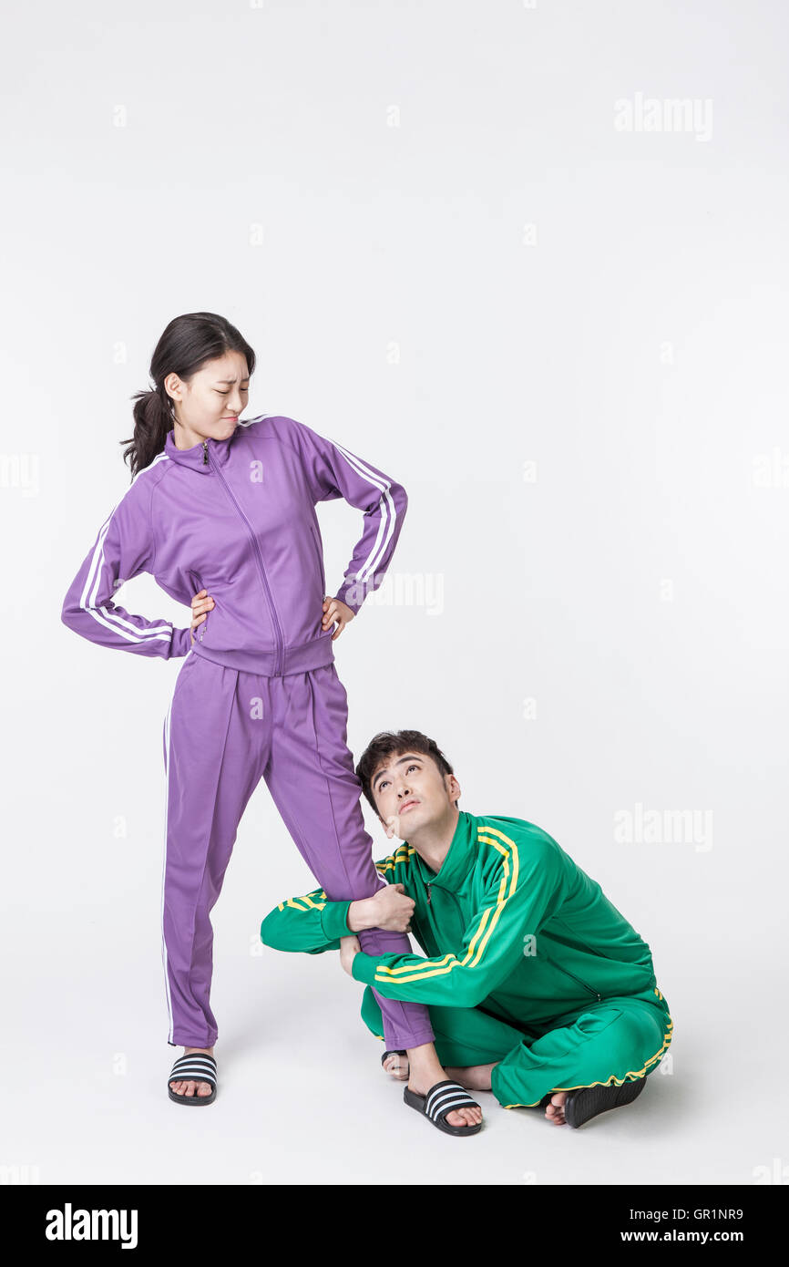Lifestyle of young unemployed couple Stock Photo - Alamy