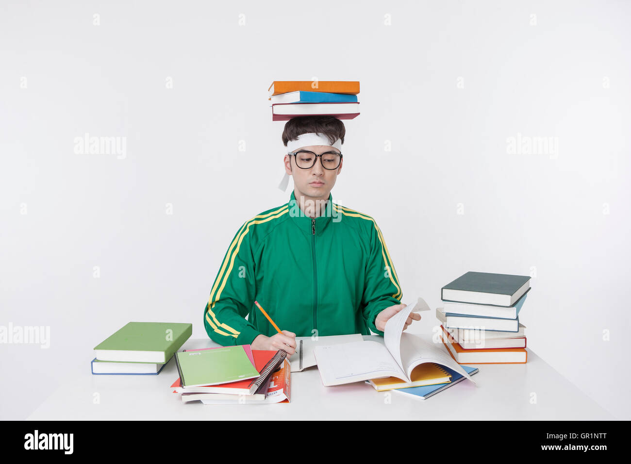 Young male NEET studying Stock Photo - Alamy