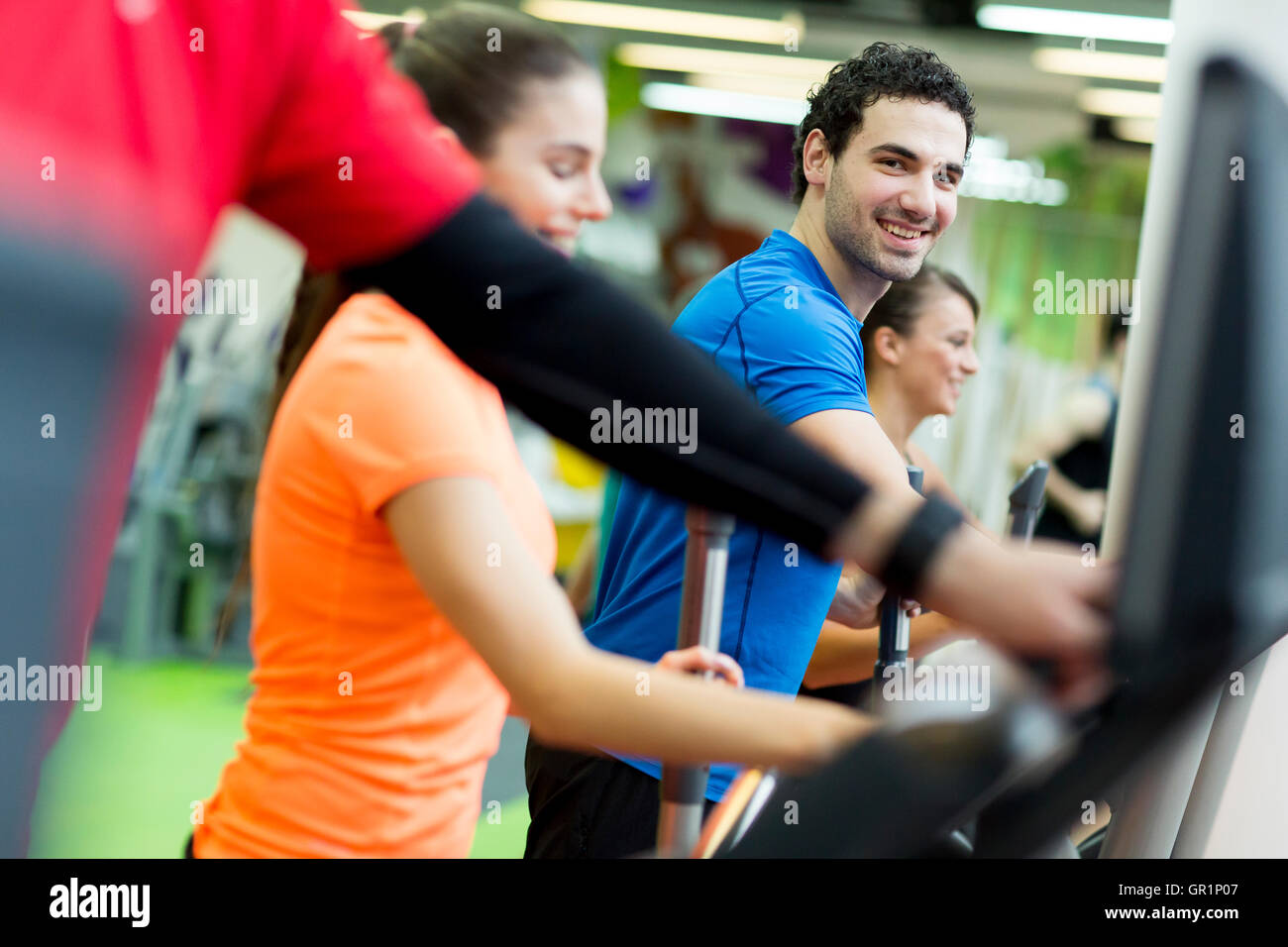 Young people training in the gym Stock Photo - Alamy