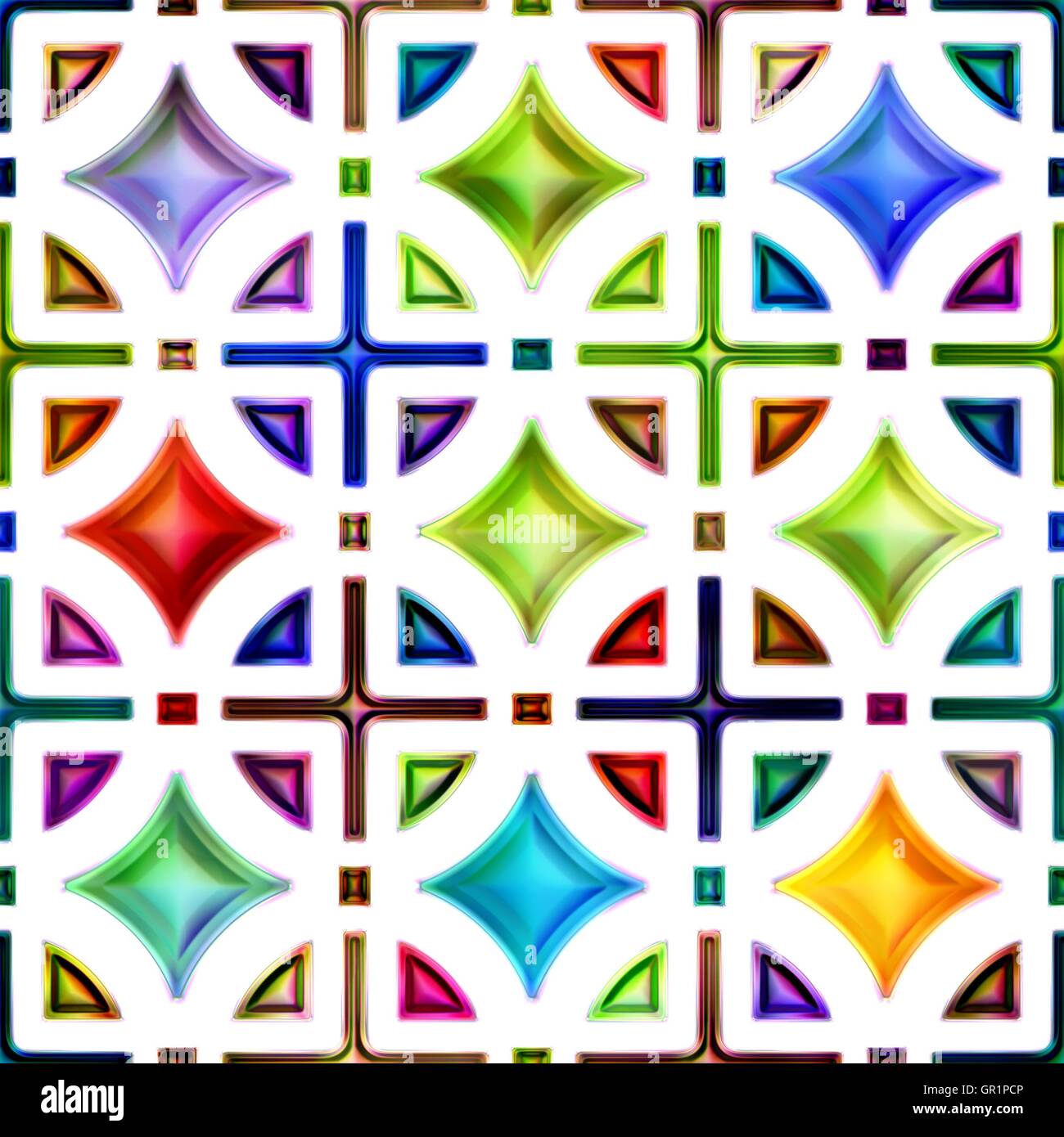 Seamless texture of abstract bright shiny colorful geometric shapes ...