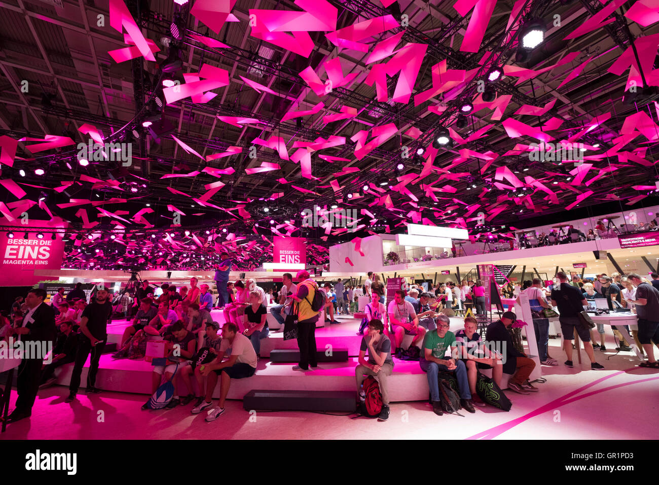 Deutsche Telekom stand at 2016 IFA (Internationale Funkausstellung Berlin), Berlin, Germany ...