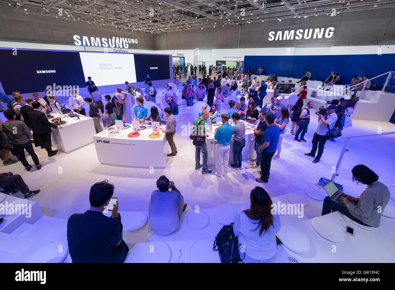 Busy Samsung stand at 2016 IFA (Internationale Funkausstellung Berlin), Berlin, Germany Stock ...