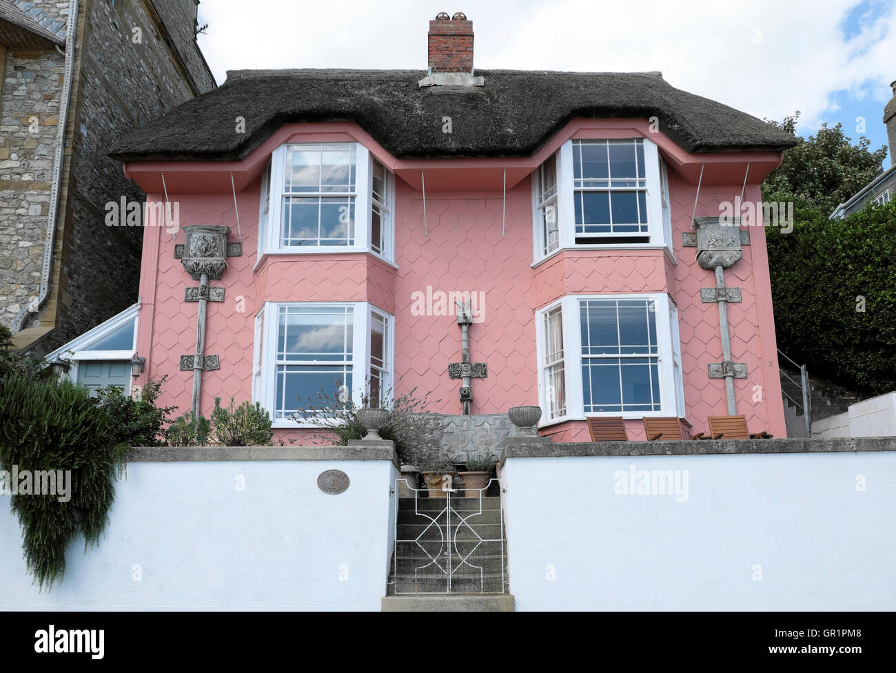 Exterior view of Library Cottage listed building, Marine Parade, Lyme ...