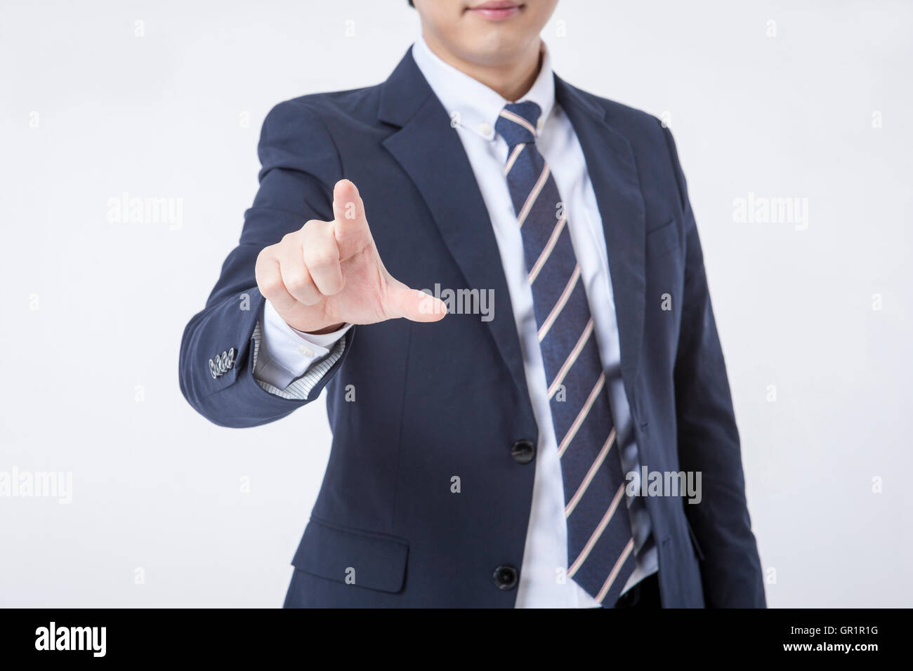 Businessman touching hi-res stock photography and images - Alamy