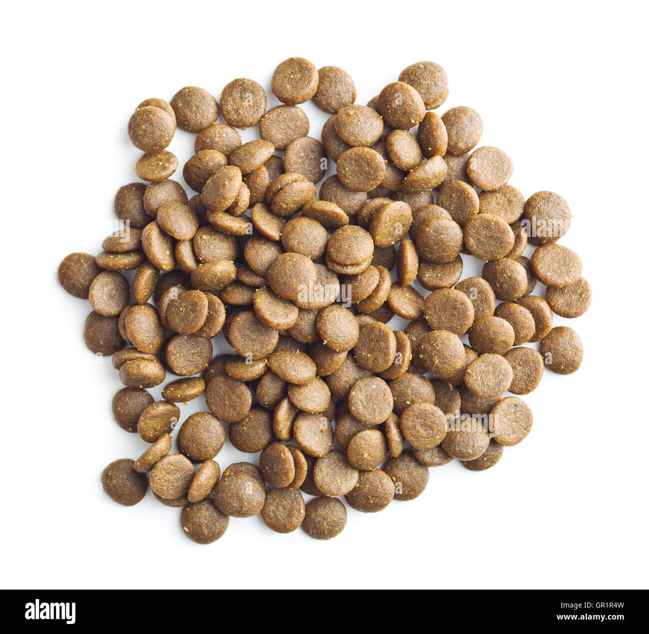 Dried food for animals isolated on white background Stock Photo - Alamy