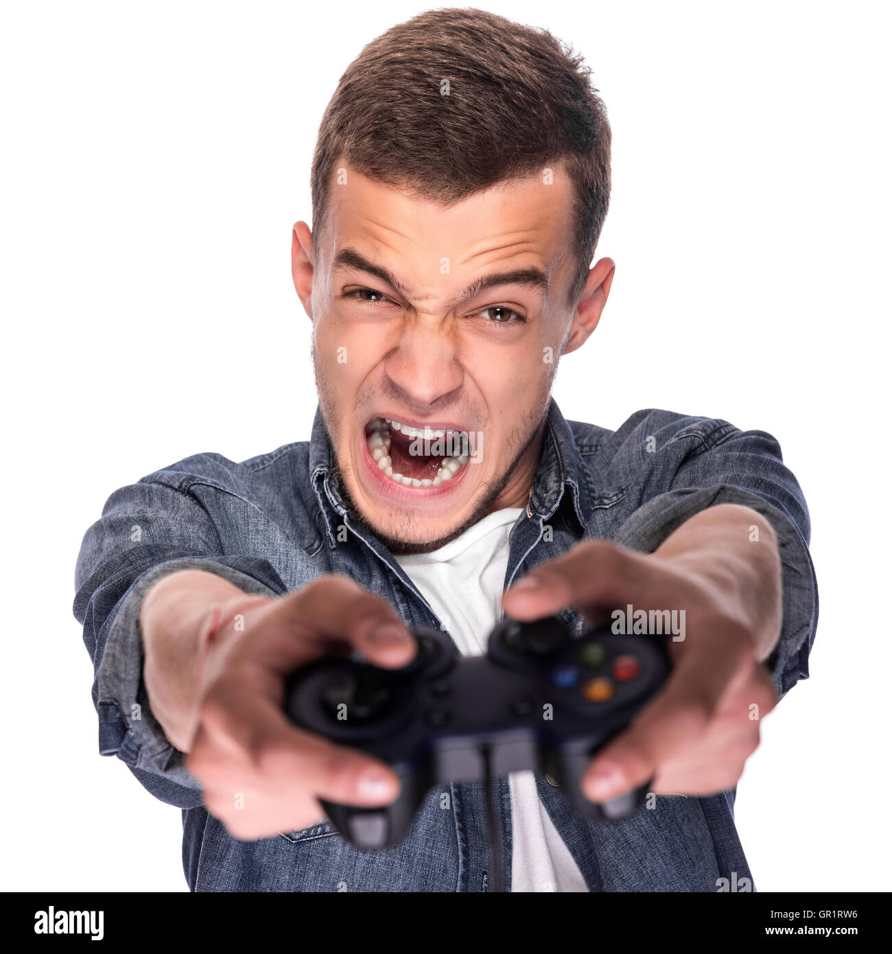 Computer console and man hi-res stock photography and images - Alamy