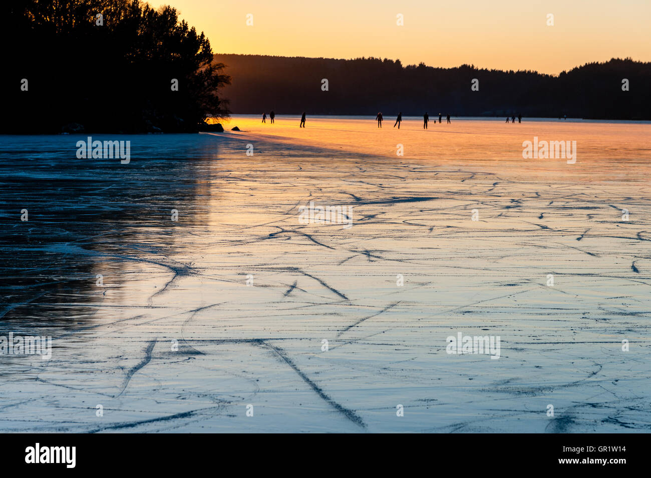 Norway, Stavanger. Winter ice on Stokkavannet Stock Photo - Alamy