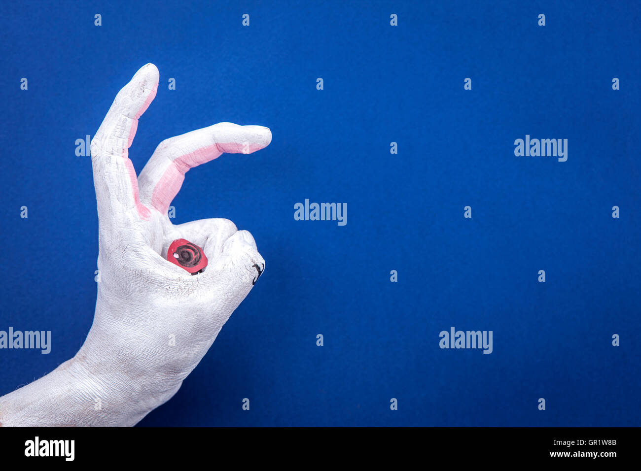 Rabbit by finger art Stock Photo - Alamy