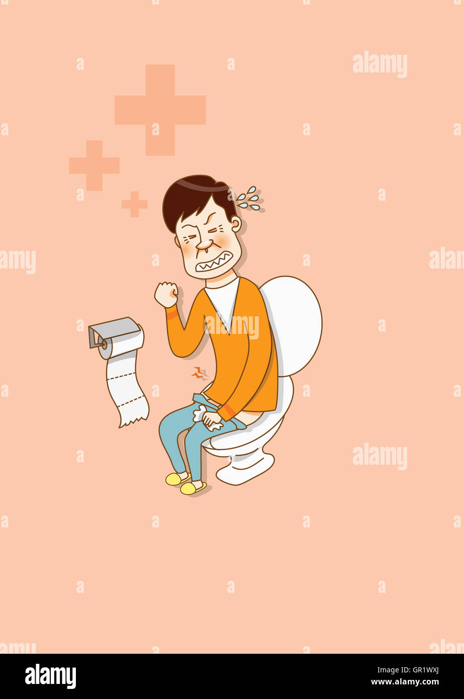 Man with constipation Stock Photo - Alamy