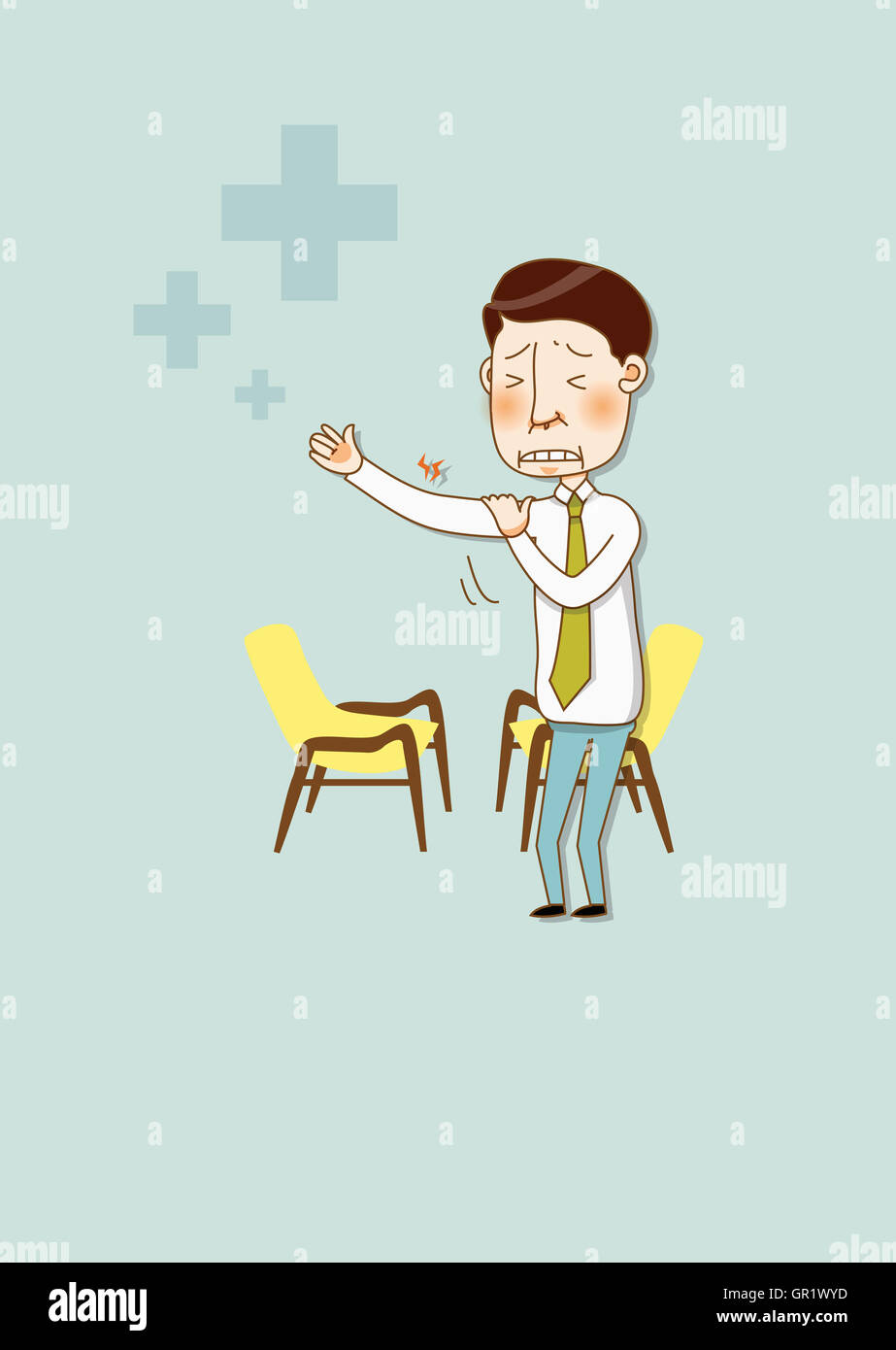 Man with frozen shoulder Stock Photo - Alamy