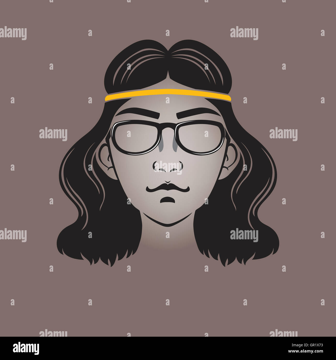 Face of male hippie Stock Photo - Alamy