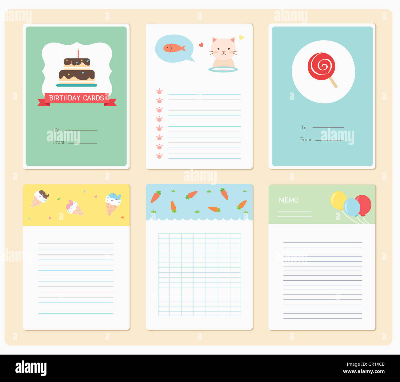 Various letter pads Stock Photo - Alamy
