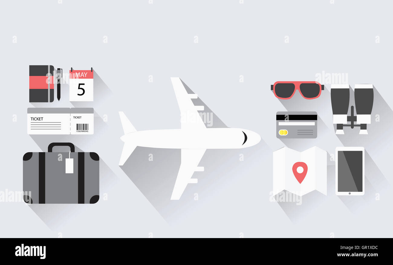 Objects for travel Stock Photo - Alamy