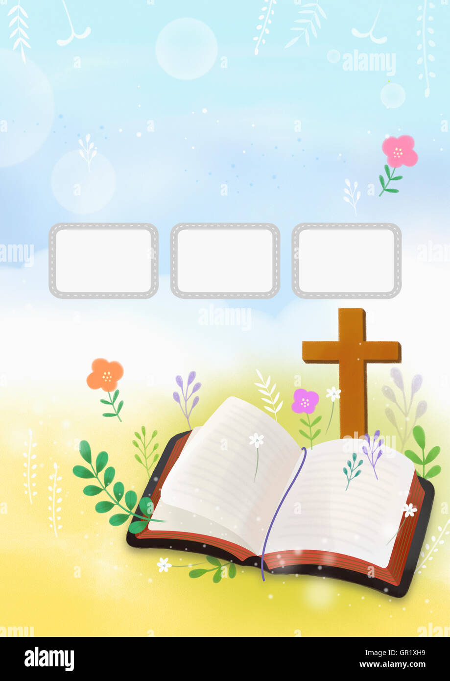 Poster background of Christianity Stock Photo - Alamy