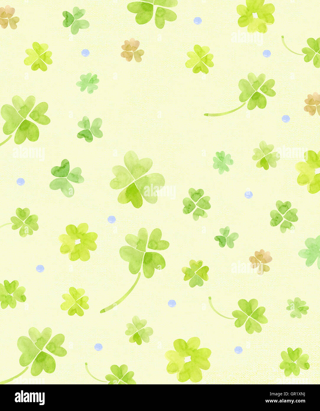Four-leaf clover patterns Stock Photo - Alamy