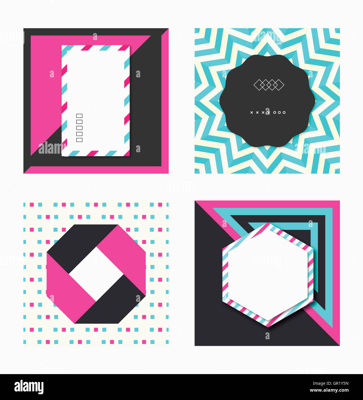 Various geometric patterns Cut Out Stock Images & Pictures - Alamy
