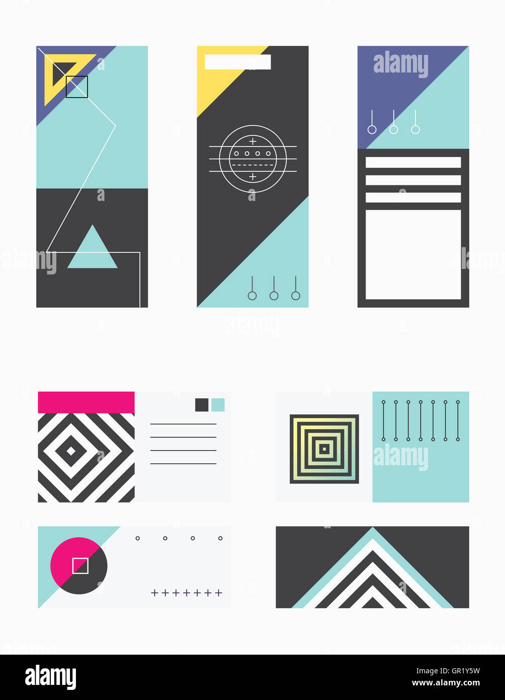 Various geometric patterns Cut Out Stock Images & Pictures - Alamy