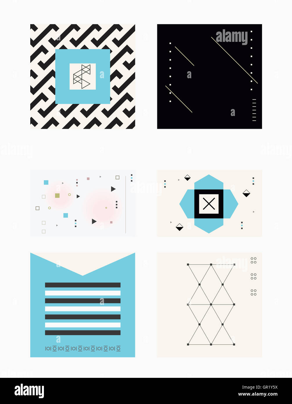Various geometric patterns Cut Out Stock Images & Pictures - Alamy