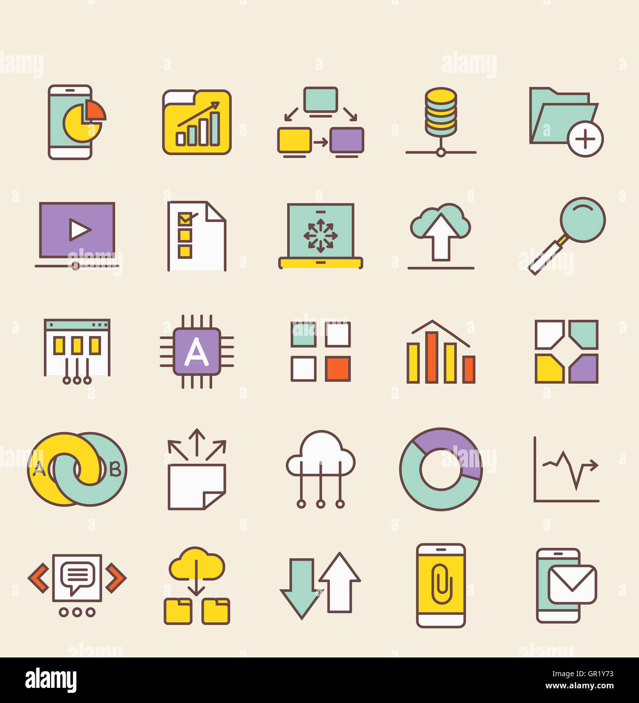 Various icon set Stock Photo - Alamy