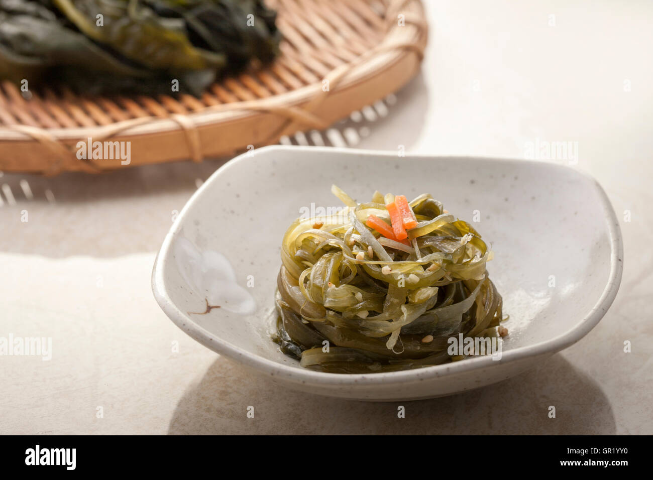 Korean food, stir-fried seaweed stem Stock Photo - Alamy