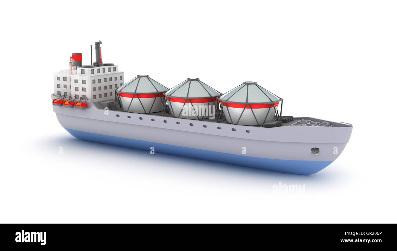 Oil tanker ship on white background. My own design Stock Photo - Alamy