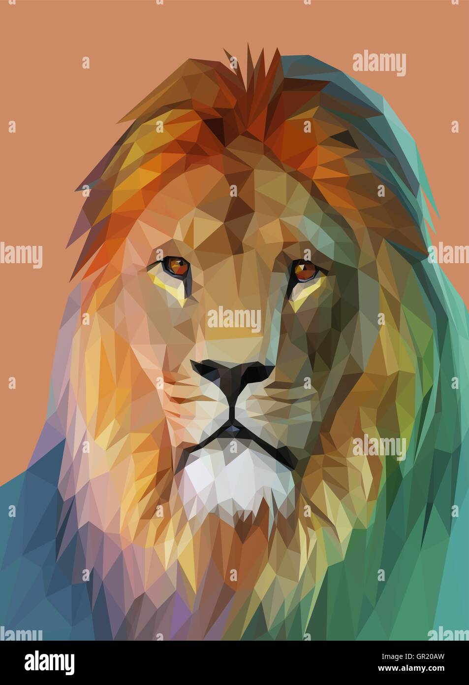 Hipster Triangle Lion