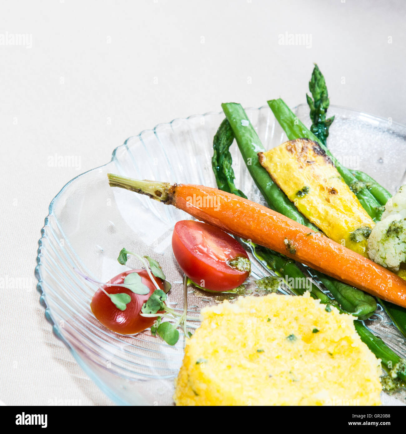 Assorted Vegetable Dinner Serving Stock Photo - Alamy