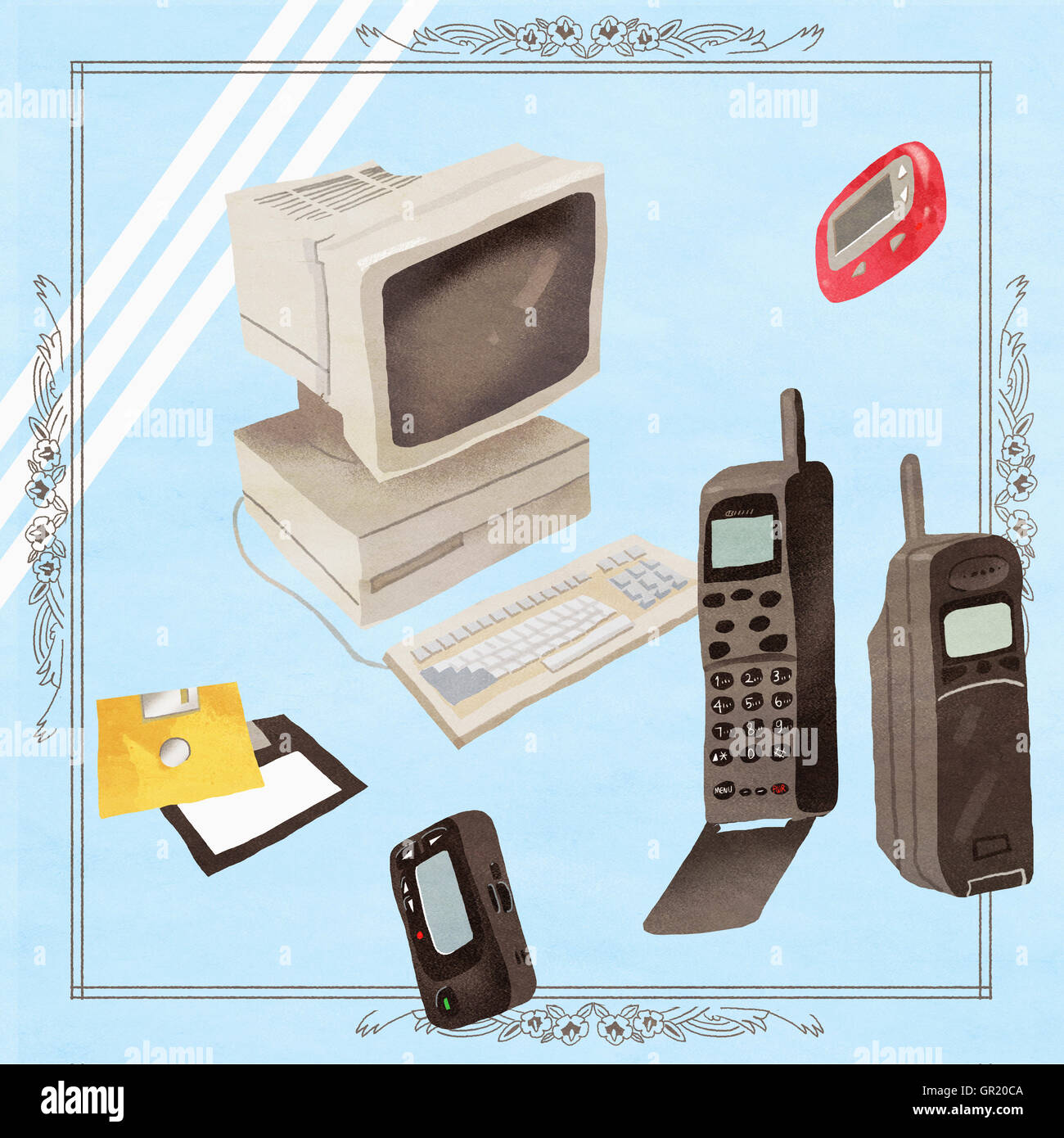 Vintage objects related to communication Stock Photo - Alamy