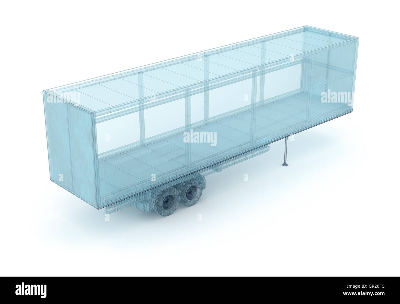 Cargo container, wire model. My own design, 3D illustration Stock Photo ...
