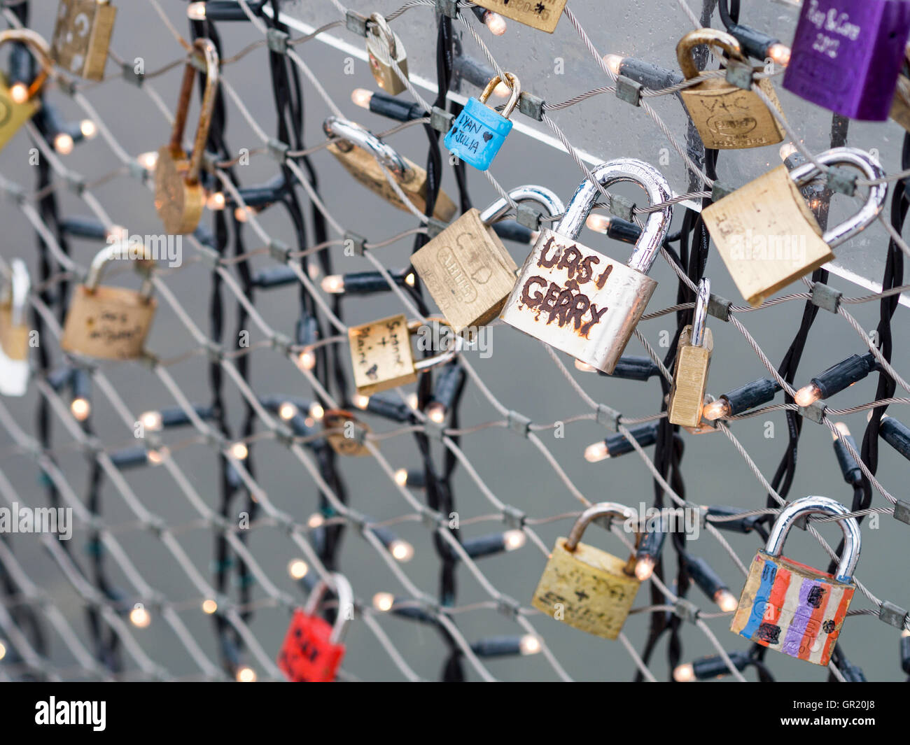 Salzburg love lock bridge hi-res stock photography and images - Alamy