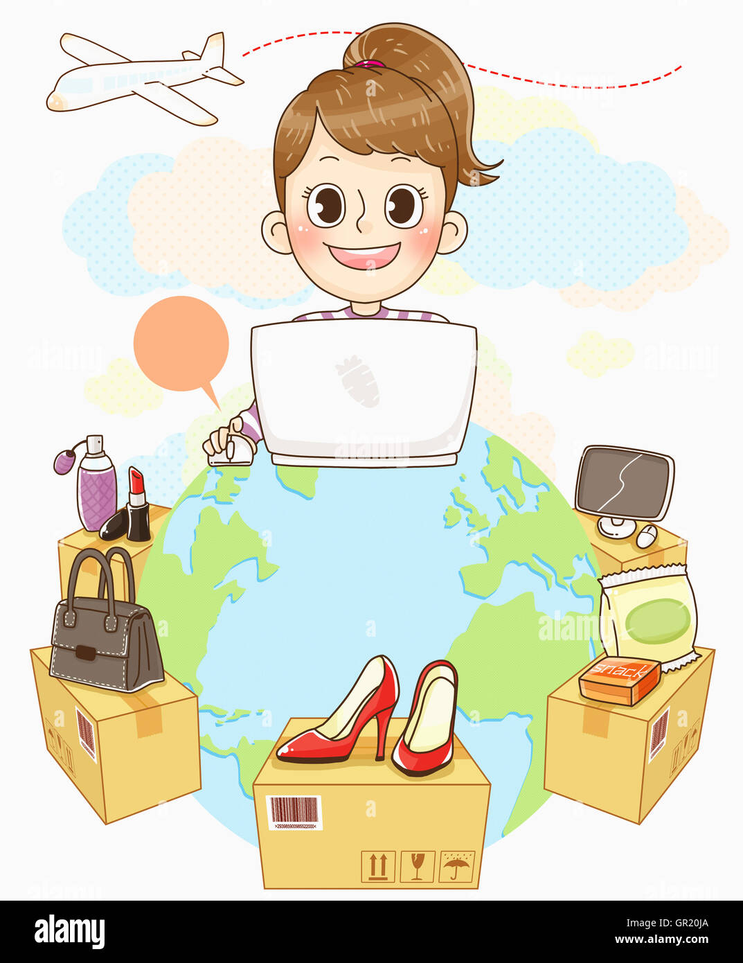 Global e-commerce, overseas direct purchase Stock Photo - Alamy